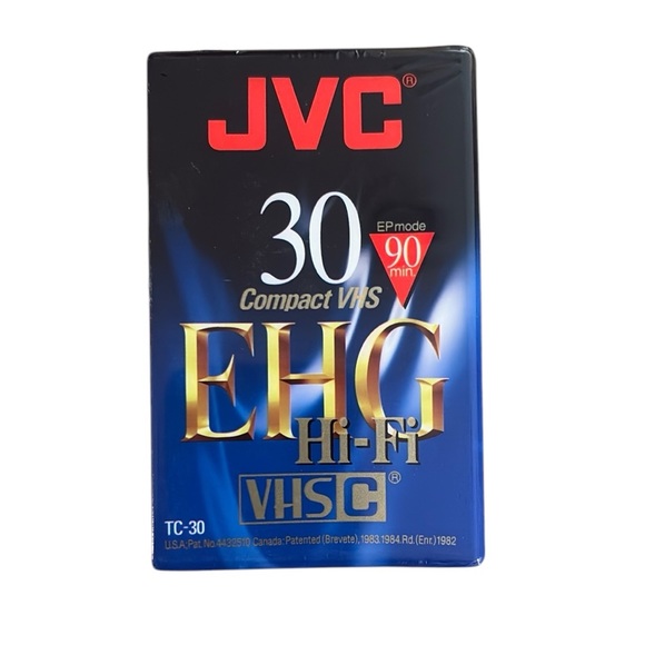 JVC | Media | Jvc 3 Compact Vhsc Ehg Hifi 90 Minute Video Casette Tape ...